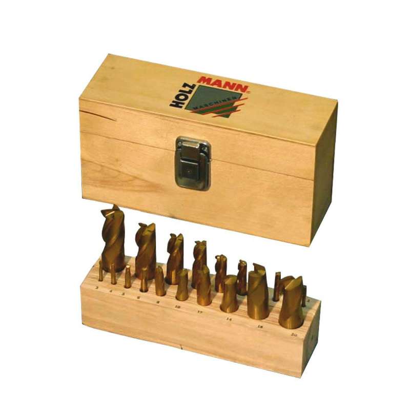 Fraises HSS revêtues Titan 3-20 mm (jeu de 20 pièces) - Probois