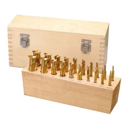 Fraises HSS revêtues Titan 3-20 mm (jeu de 20 pièces) - Probois