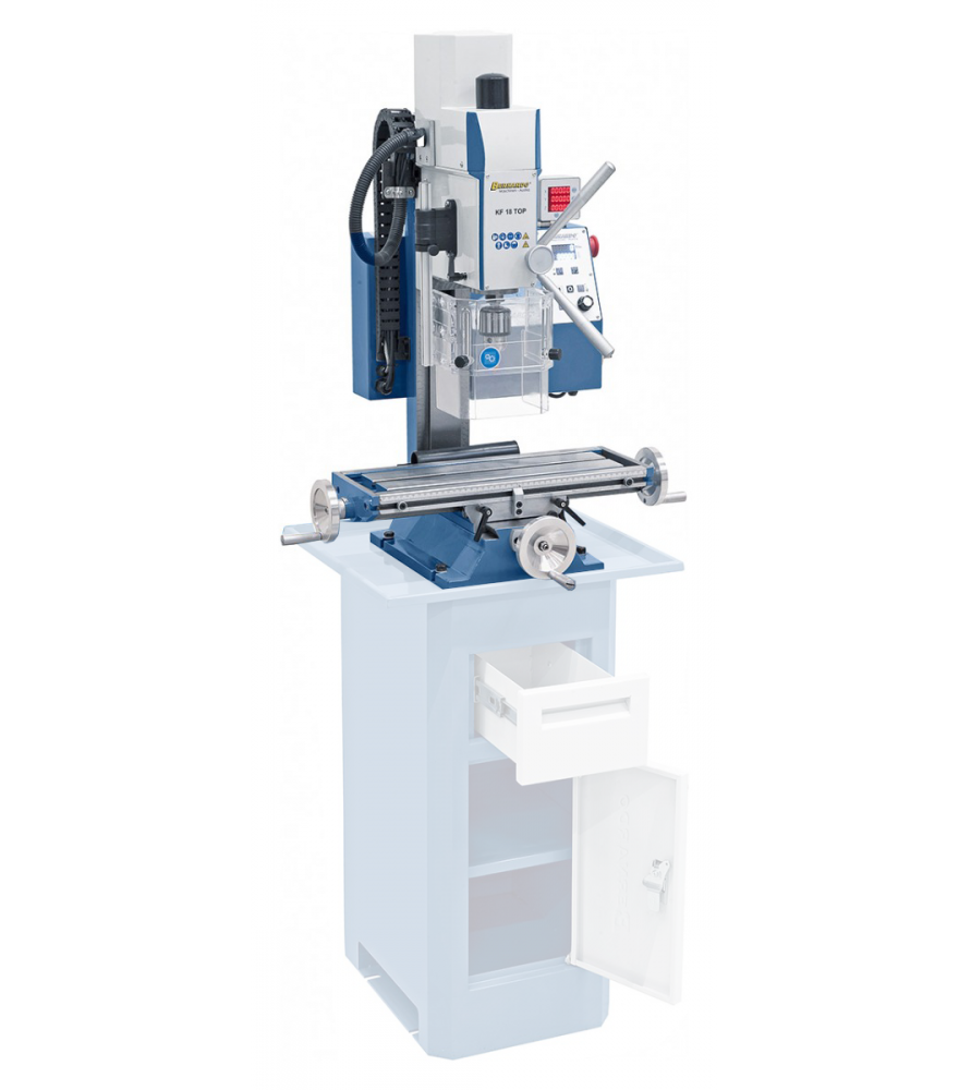 Metal drilling milling machine KF18Top with 3-axis digital display