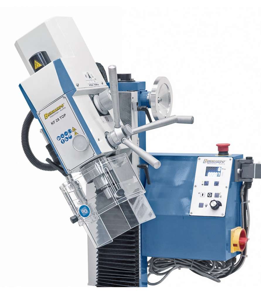 Drilling milling machine KF28Top with feed and 3-axis digital display
