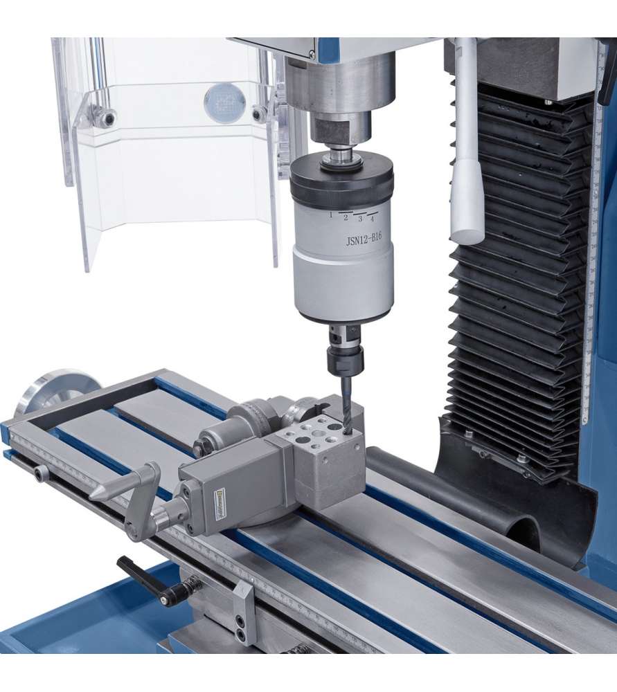 Drilling milling machine KF28Top with feed and 3-axis digital display