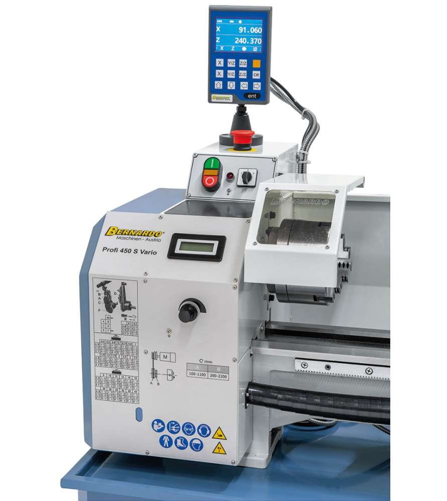 Metal lathe Bernardo PROFI450S VARIO with 2-axis digital display