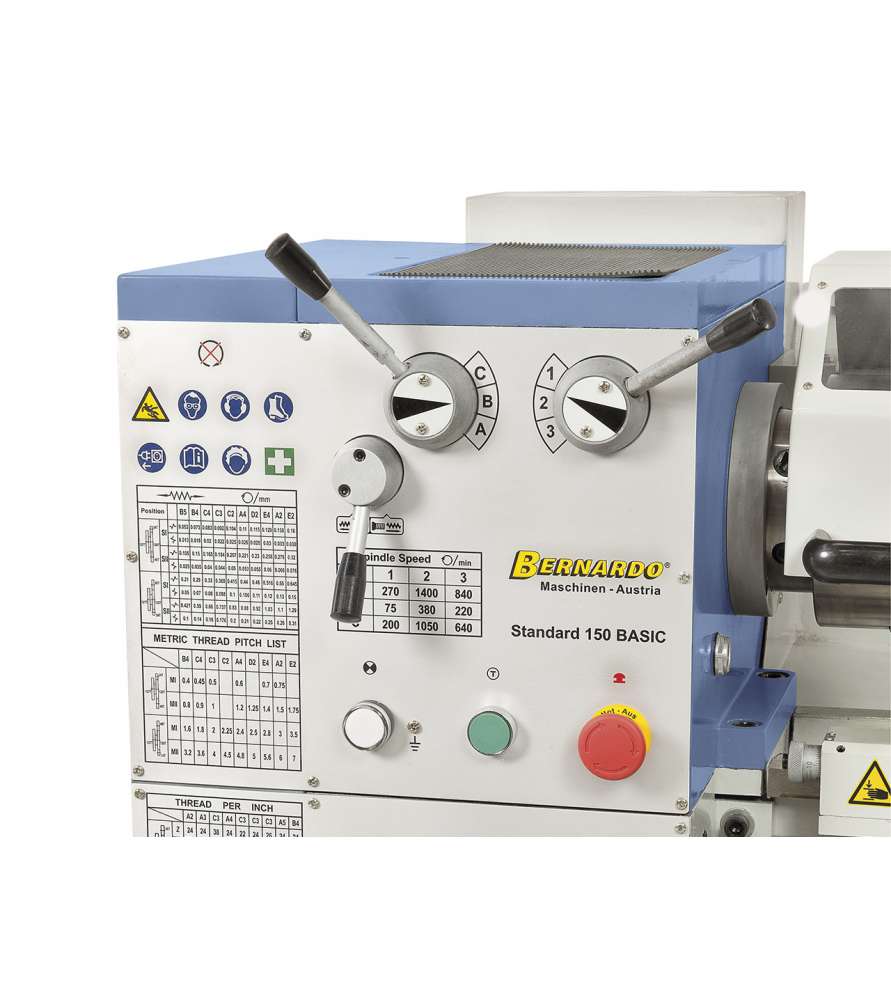 Tour à métaux Bernardo Standard 150 Basic - 400V - Probois Machinoutils