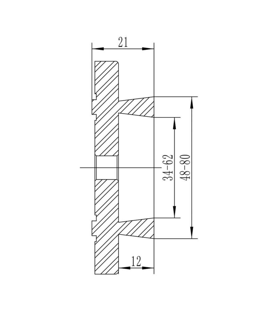 Chuck diameter 100 mm and jaws for wood lathe