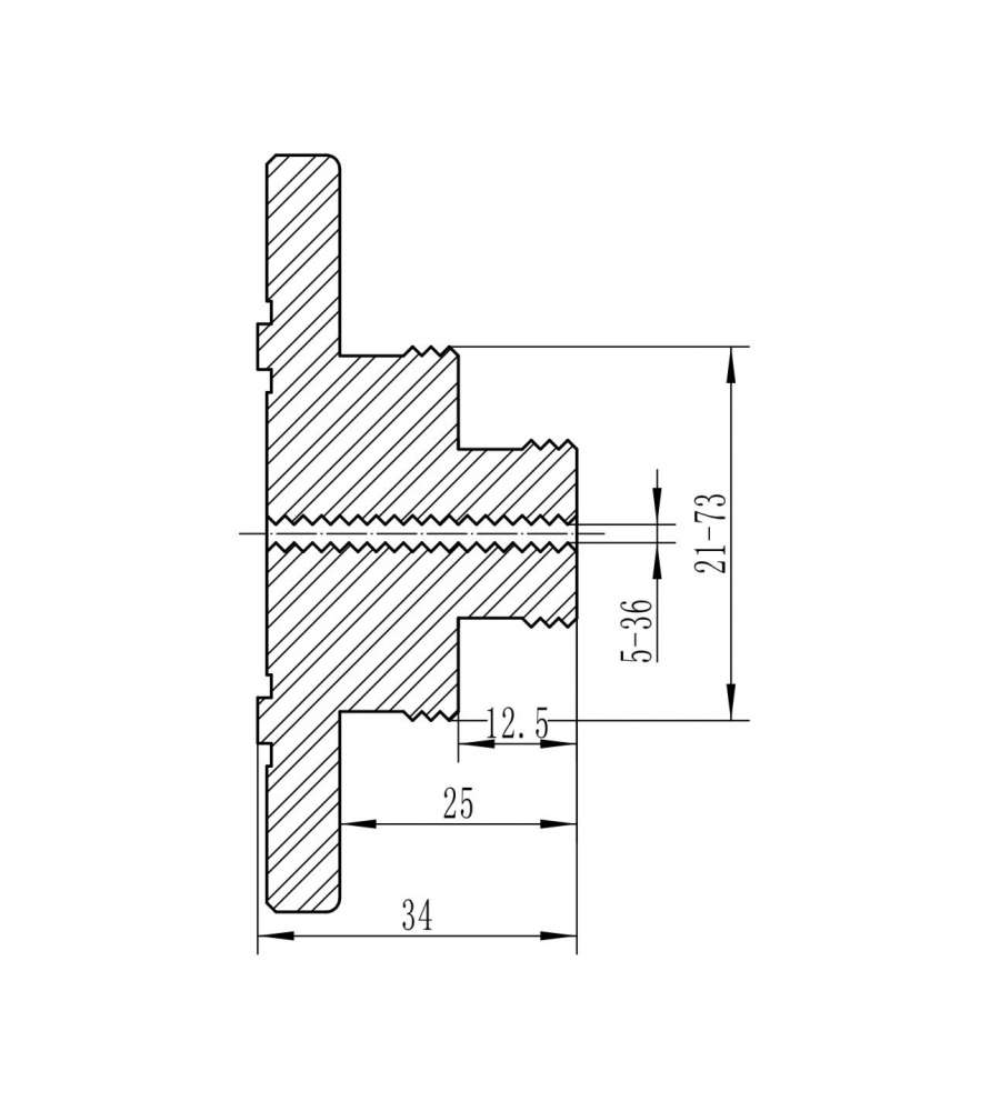 Chuck diameter 100 mm and jaws for wood lathe