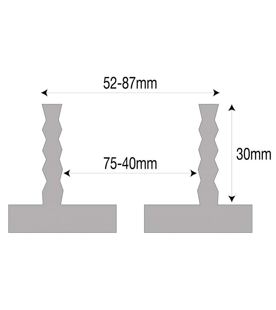 Set di ganasce a dente di sega per mandrino da 95 mm - Probois