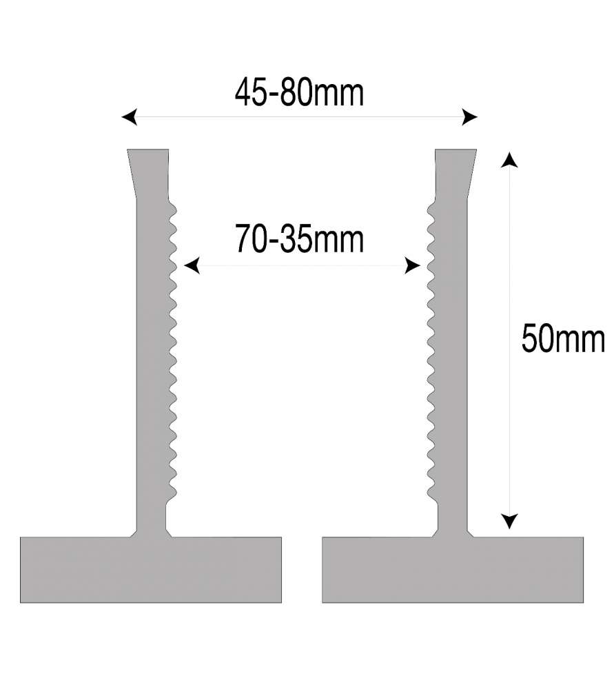 Juego de mordazas de pinza largas para portabrocas de 95 mm - Probois