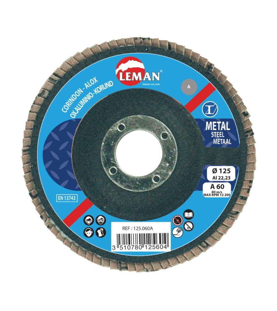 Disque abrasif à lamelles Leman 125 mm - Grain 40 - Probois