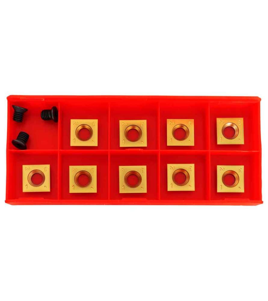 Plaquette carrée au carbure revêtu Titane pour gouges H4TLG (9 pièces)