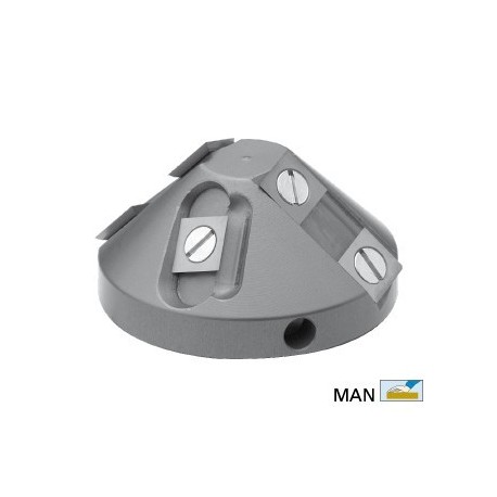 Porte-outils chanfreins 45° avec vis pour arbre de toupie M14